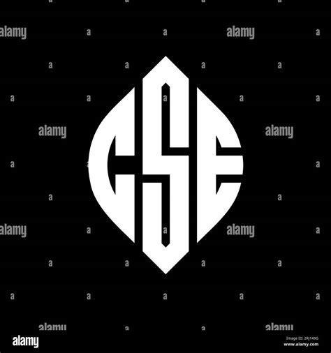 Cse Circle Letter Logo Design With Circle And Ellipse Shape Cse Ellipse Letters With
