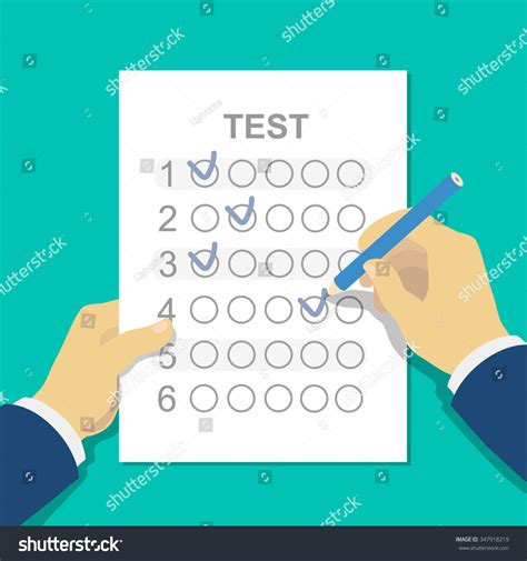 Answers Exam Test Answer Sheet Pencil Stock Vector Royalty Free 347918219 Shutterstock
