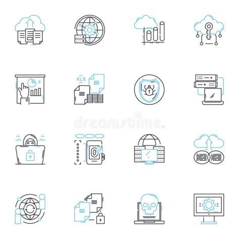 Mobile App Linear Icons Set Accessibility Integration
