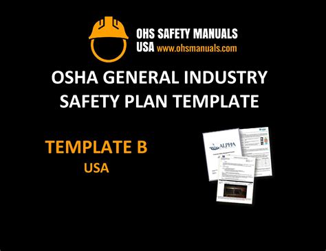 Osha Safety Manual Plan Program Policy Templates Usa