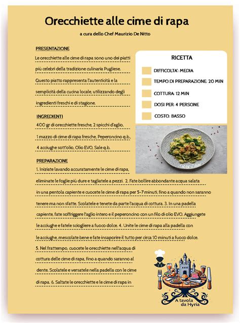 Prima Ricetta Rubrica Alla Tavola Di Hyria Orecchiette Alle Cime Di Rapa
