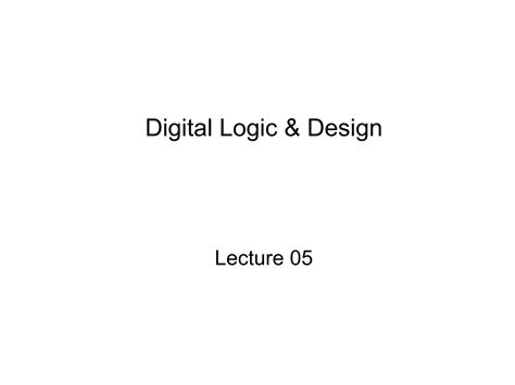 Digital Logic Design Dld Logic Gates Ppt