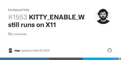 Kittyenablewayland1 Still Runs On X11 · Issue 1553 · Kovidgoyal