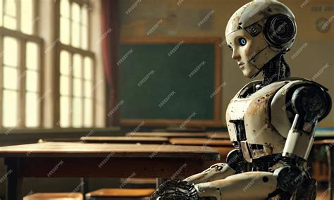 premium photo highlydetailed realistic humanoid robot sitting
