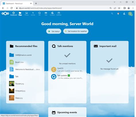 ubuntu 22 04 lts nextcloud upload files server world