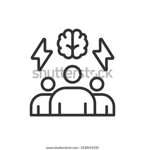Brainstorm Line Design Brainstorm Idea Generation Stock Vector Royalty
