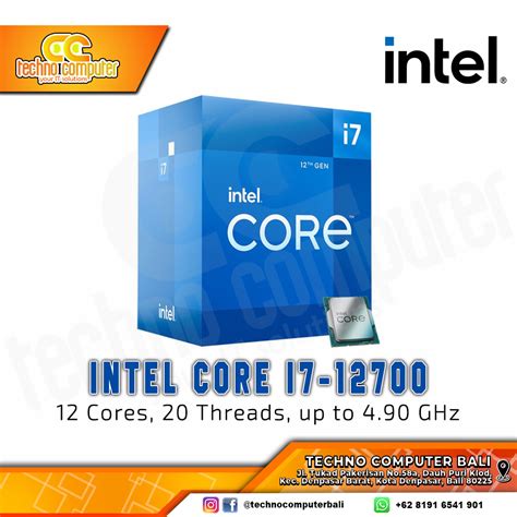 PROCESSOR INTEL CORE I7 12700 12 Cores 20 Threads Up To 4 9GHz