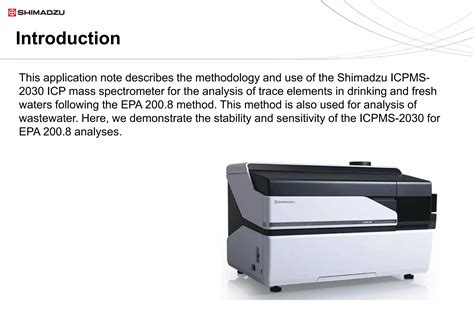 Analysis Of Trace Elements In Water By Epa Method 200 8 Using Icp Mass
