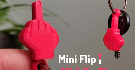 Mini Flip Middle Finger Keychain By Tomodesigns Download Free Stl