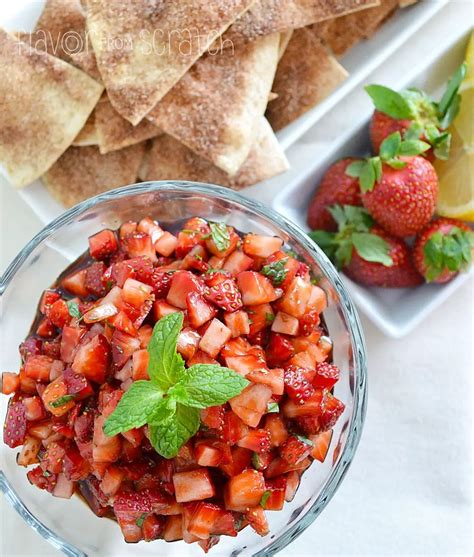 Strawberry Salsa With Cinnamon Chips