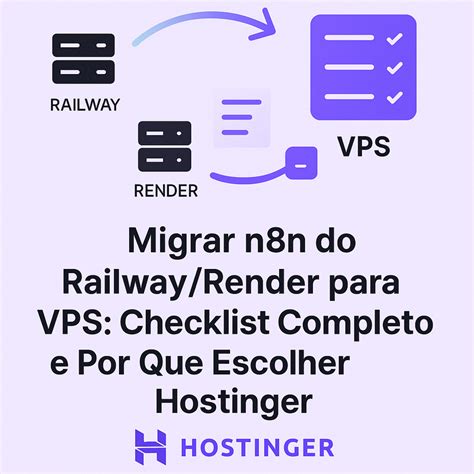 Migrar N8n Railway Render Para Vps Checklist Completo