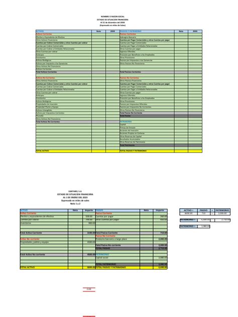 Guia Practica 5 Estado De Situacion Financiera Plantilla Completa