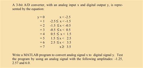 Solved A Bit A D Converter With An Analog Input X And Chegg Com