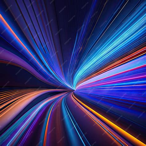 Premium Photo Abstract Colorful Blue Lines On Darkblue Background Festive Background Digital