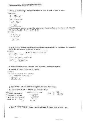 Differential Calculus Problem Set 9 Lecture BS Electrical Engineering NVSU Studocu