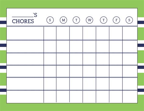 Printable Weekly Chore Chart PrintableChoreCharts Net