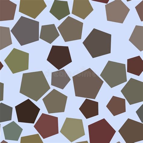 Seamless Color Abstract Pentagon Geometric Pattern Generative Art Background Graphic Repeat