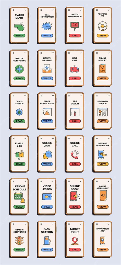 Premium Vector Different Ui Ux Gui Screens Different App And Flat Web Icons For Mobile Apps