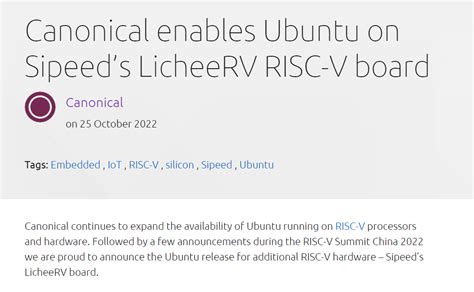 Ubuntu官方又支持了一款仅有硬币大小的RISC V SBC 全志在线开发者论坛