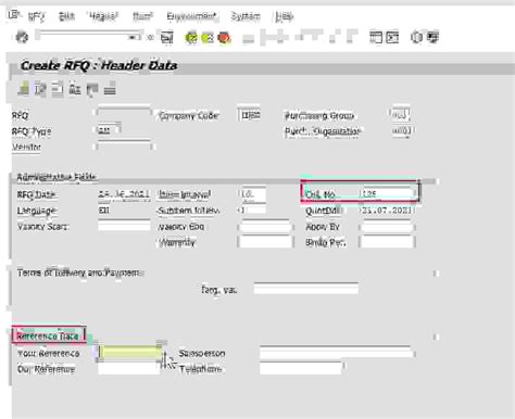 Create Request For Quotation RFQ In SAP