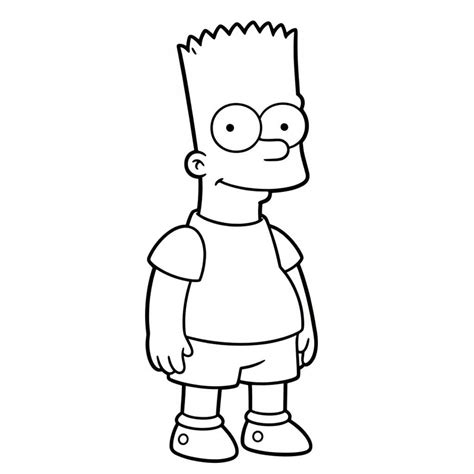 Fise De Colorat Cu Bart Simpson Bazic La Copii Descărcați Imprimați Sau Colorați Online Gratuit
