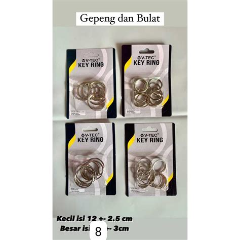 Jual Hanya Ring Key Ring Vtec Besar Kecil Ada Pipih Bulat Ada 4 Macam Isi 8 Kecil Dan 12