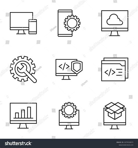 Collection Vector Isolated Signs Drawn Line Stock Vector Royalty Free Shutterstock