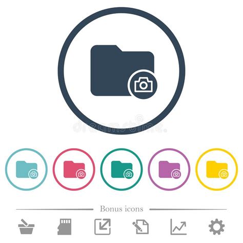 Directory Snapshot Flat Color Icons In Round Outlines Stock Vector Illustration Of Directory