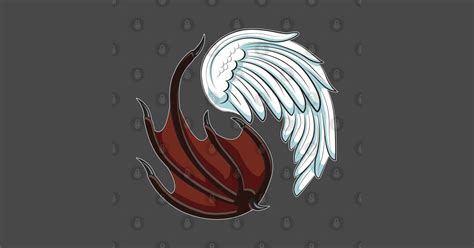 Yin Yang X Angel X Devil Wings Yin Yang Devil Angel Wings T Shirt