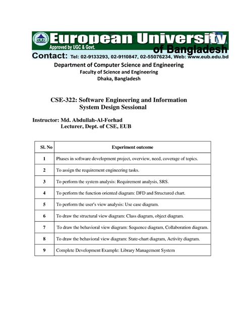 CSE 322 CSE Department Of Computer Science And Engineering Faculty Of Science And