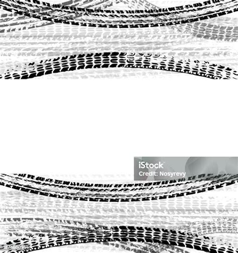 자동차의 타이어 휠 마크가있는 배경 벡터 일러스트 레이 션 자동차에 대한 스톡 벡터 아트 및 기타 이미지 자동차 차 타이어 Istock