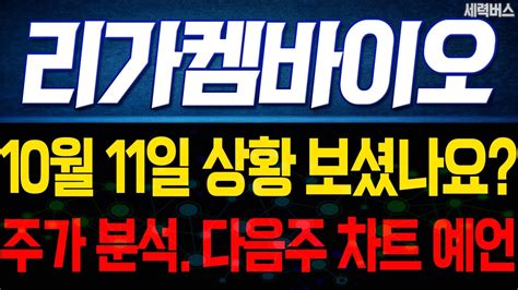 리가켐바이오 주가 전망 다음주 주가를 감히 예언 해보겠습니다 놓치면 후회할 역사적인 순간입니다 10월 11일 방송 레고켐바이오 Youtube