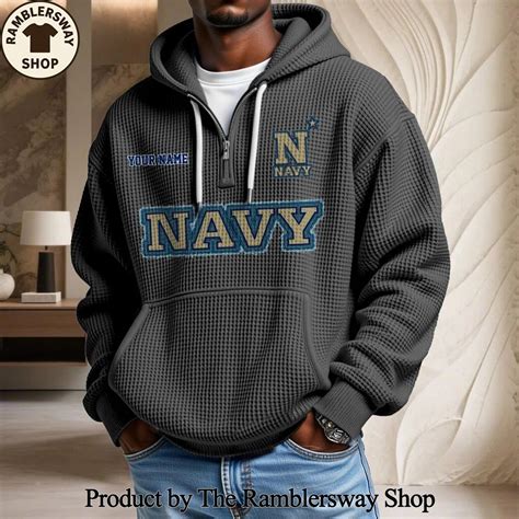 Navy Midshipmen Unisex Waffle Hoodie