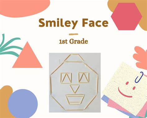 An Image Of Smiley Face In The Middle Of Some Shapes And Text That Says 1st Grade