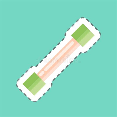 Sticker Line Cut Draw Line Related To Graphic Design Tools Symbol Simple Design Editable