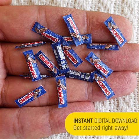 Miniature Choco Candy Bar Template Printable Miniature Snack And Candy