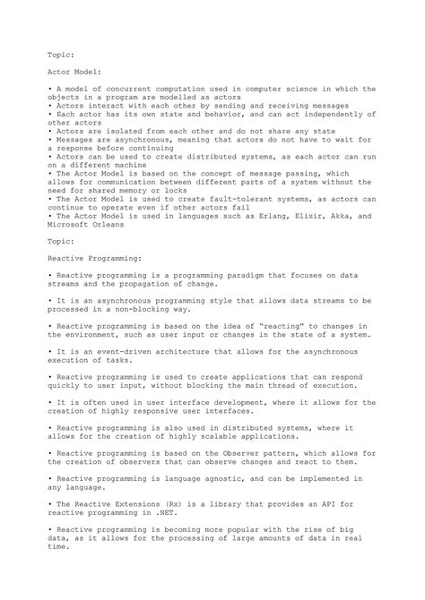 Prof Yang Cs 253 3 Lecture Notes Compilation Topic Actor Model