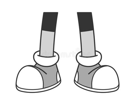 Cartoon Character Legs Retro Doodle Stock Vector Illustration Of Cute