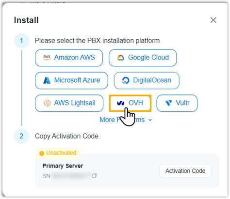Install Yeastar P Series Software Edition On Ovhcloud From Yeastar