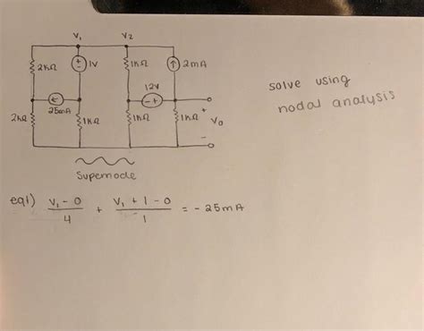 Solved Solve Using Nodal Analysis Supernode