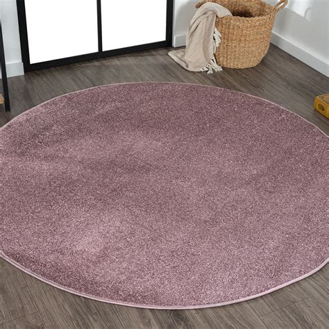 Jonathan Y Supersoft 8 Round Area Rug Haze Light Purple Seu100r 8r