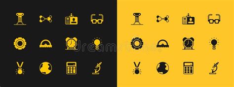 Set Glasses Earth Globe Alarm Clock Calculator Protractor Grid