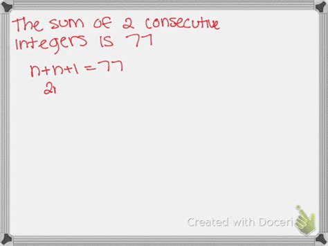 SOLVED In The Following Exercises Solve Each Number Word Problem The Sum Of Two Consecutive