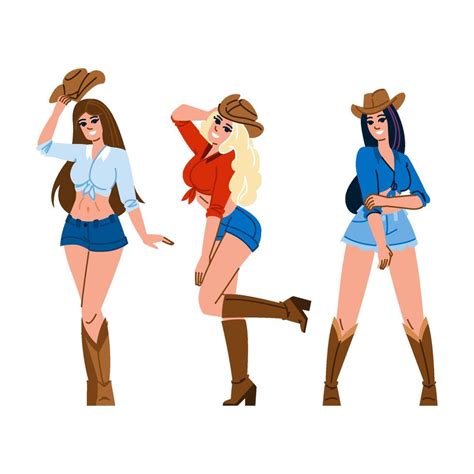 Lasso Cowgirl Pretty 49843219 Vector Art At Vecteezy