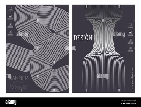 Linear Composition A Set Of Templates For The Design Of Banners Posters And Posters Layout Of