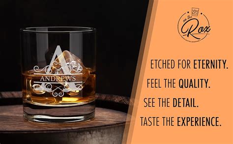 On The Rox Drinks Personalized Whiskey Bourbon Glass