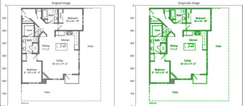 Find Contours For Walls In Floor Plan Images Python Opencv