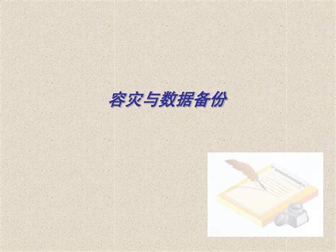 容灾与备份技术word文档在线阅读与下载无忧文档