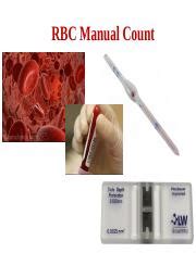 RBC Manuel Count RBC Manual Count RBC Counts A Red Blood Cell RBC Count Is A Blood Test That
