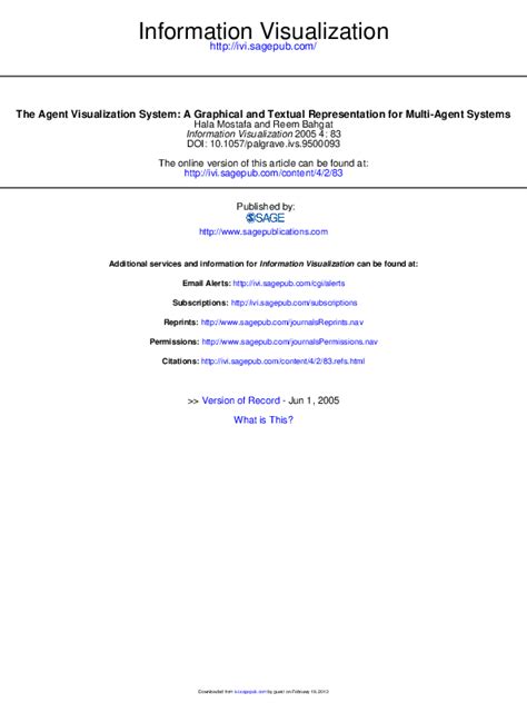 pdf the agent visualization system a graphical and textual